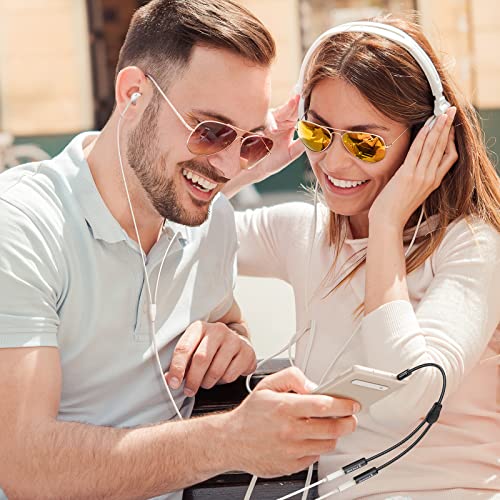 SYNCWIRE Headphone Splitter, iPhone Headphone Adapter, 3.5mm Audio Stereo Y Splitter for Phone & More