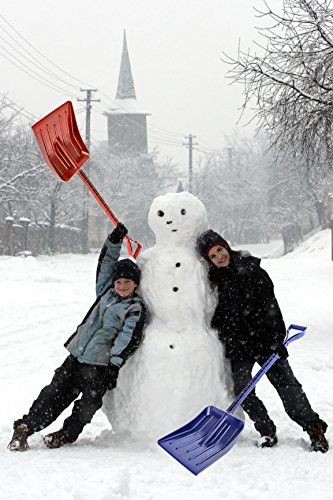 MnM-Home Extra Strong One Piece Construction, Kids/Toddler Plastic Snow β Beach Sand Shovel. Two Set, Red-(Girl) Blue-(boy). (2, Multi)