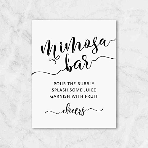 Mimosa Bar Sign Mimosa Bar Signage Party Decor Wedding Sign Wedding Decor Bridal Shower Sign Baby Shower Sign UNFRAMED 8x10 inch