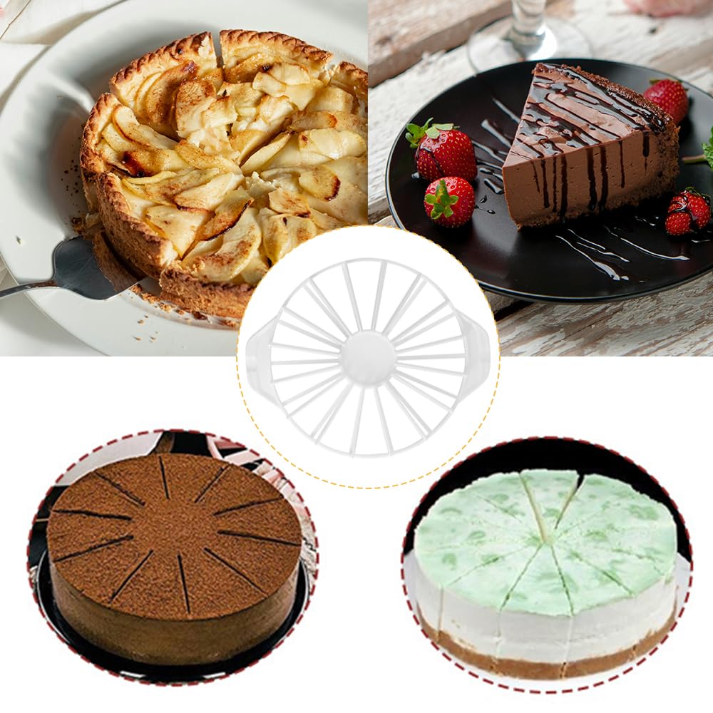 Round Cake Portion Marker, Cake Cutter Slicer, Cheesecake Cutter, 14 or 16 Piece Cake Slice Marker, Cake Divider Baking Tool