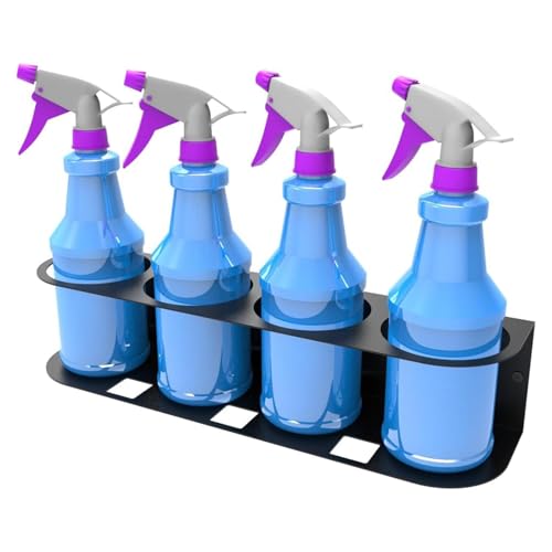 Spray Mount - Spray Bottle Holder | Wall Mounted Spray Bottle Holder | Heavy-Duty Steel Wall Holder | Bottle Rack For All-Purpose At Garage And Home Garage And Workshop Accessories