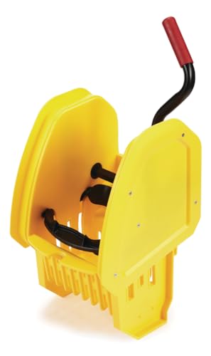 Rubbermaid Commercial Down Press Wringer for WaveBrake Buckets, 16-32 oz Capacity, Yellow, Heavy Duty Mopping/Cleaning for Professional/Janitorial Use