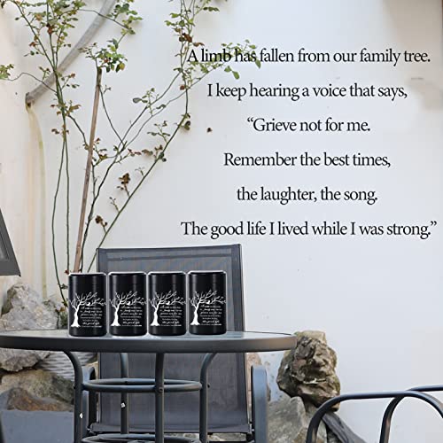 Small Urns for Ashes - Set of 4,2.7 inch High Aluminium Mini Urns, Cremation Urns for Human/Pet Ashes, Ashes Holder, Small Keepsake urns-My Mind Still Talks to You
