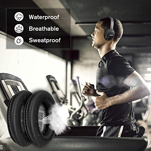 QC35 ii Replacement Earpads, Soft & Comfort for Bose QuietComfort 35 Ear Cushion Ear Pads Compatible with Bose QC35 II QC35 Wireless Over-Ear Headphones (Black)