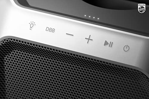 PHILIPS X7207 Bluetooth Party Cube Speaker with 360° Party Lights - Link up to 50 Speakers, Black
