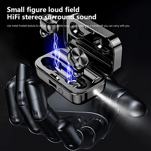 ZZKHGo Wireless Earbuds - Digital Power Display Bluetooth Headset Mini Private Mode True Wireless 5.2 Binaural in-Ear Sports Waterproof Noise Cancellation for Gifts