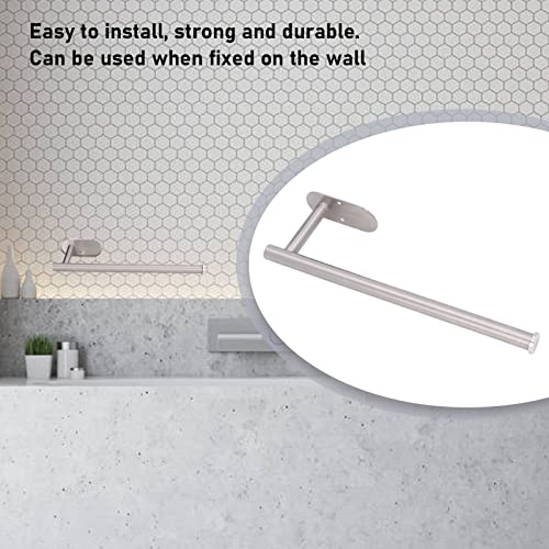Paper Towel Holder, Paper Towels Roll, Stainless Steel Cling Film Rack, Cling Film Bracket Wall Mounted, for Kitchen Bathroom, Silver