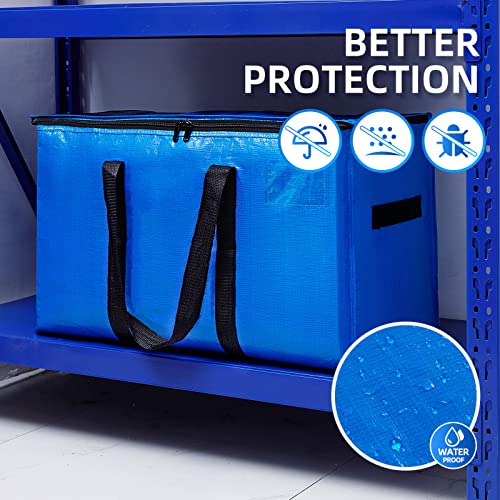 TAILI Extra Large Moving Bags, 4 Pack Heavy Duty Totes For Storage with Reinforced Zipper, Wrap Around Handles, Storage Bags for Space Saving Moving Storage, Alternative to Moving Boxes