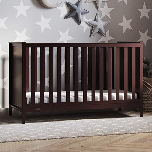 Graco Melbourne 3-in-1 Convertible Crib (Espresso) β Converts from Baby Crib to Toddler Bed and Daybed, Fits Standard Full-Size Crib Mattress, Adjustable Mattress Support Base