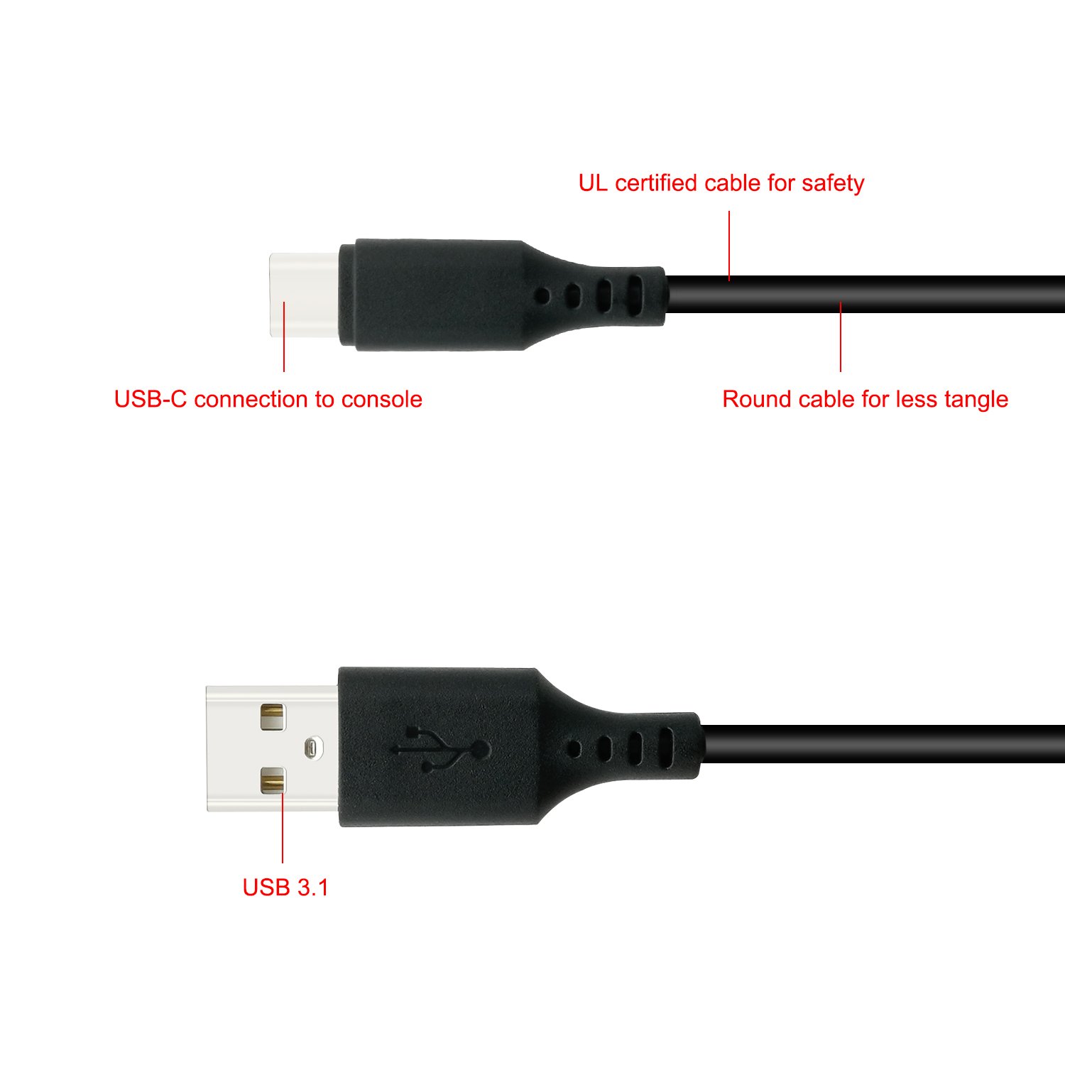 FYOUNG Charging Cable for Switch OLED/Switch Lite/Switch/PS5/ Xbox Series X/S Controller, Fast Charger Power Cable USB C Cord for Galaxy S9 Note 8 LG V20 V30 OnePlus 5 3T other USB C Devices- 6.6FT
