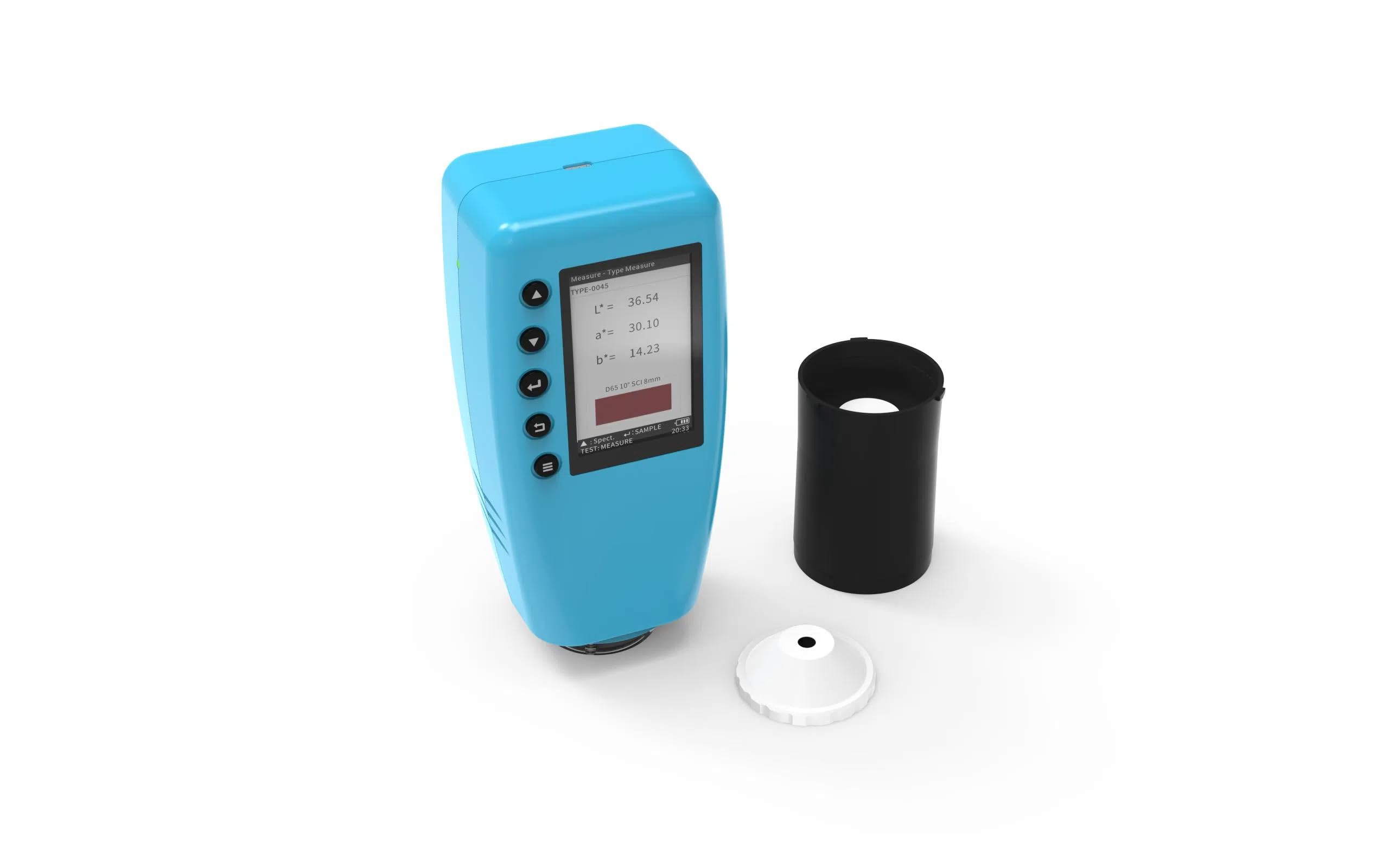 New Portable Simplified Colorimeter WR10QC Digital Color Reader, Apertures 8mm, Color Simulation, ΔE*ab<0.1, CIELAB, Wavelength: 400-700nm