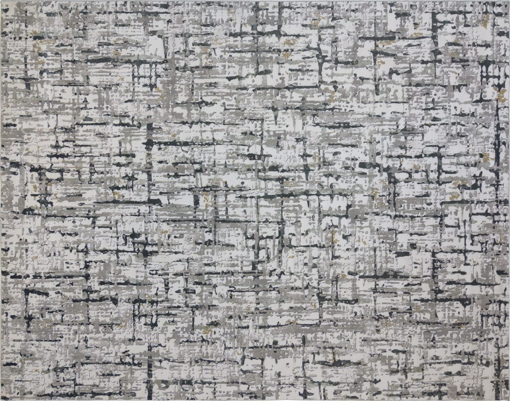 Gertmenian Classic High Low Indoor Woven Area Rugs, Boho Abstract Home Decor, Carpet for Living Room Kitchen Bedroom Entryway Foyer, 8x10 Large, Vintage Abstract Lines Warm Gray, 19833