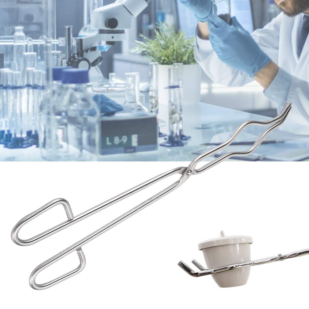 STAINLESS STEEL CRUCIBLE TONGS 40CM LABORATORY SUPPLIES BEAKER HOLDING CLAMP HEAVY DUTY ERGONOMIC DESIGN