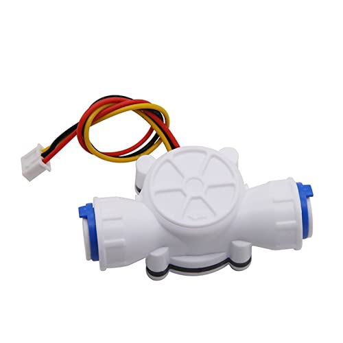ROFEI 1/4" 3/8" PE Pipe Water Flow Sensor 1.75MPa Sensor Coffee Machine Turbine Flowmeter DC5~18V (Size : 3/8")