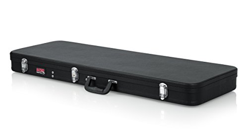 Gator Cases Hard-Shell Wood Case for Standard Electric Guitars; Fits Fender Stratocaster/Telecaster, & More (GWE-ELECTRIC), Black