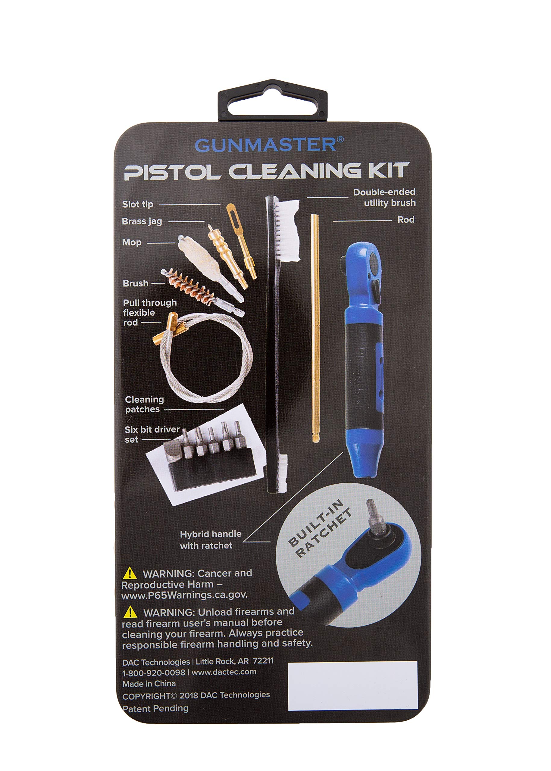 Gunmaster Slim Line .45cal Pistol Cleaning Kit (15pc)