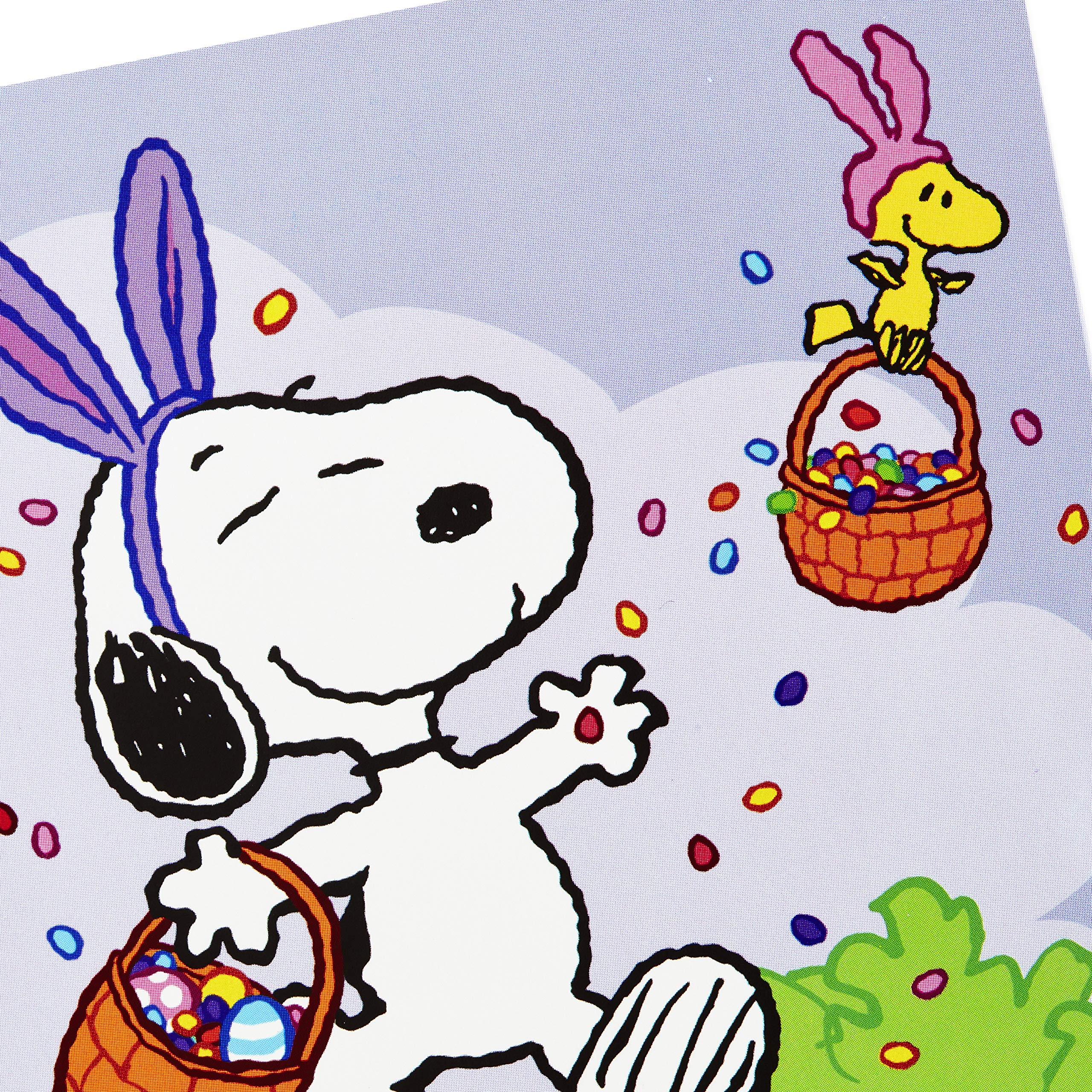 Hallmark Peanuts Pack of Easter Cards, Snoopy Jelly Beans (6 Cards with Envelopes)