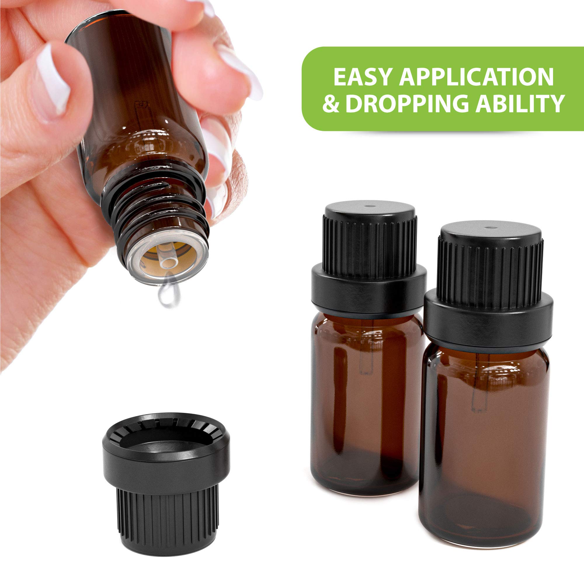 Wholesale Essential Oil Bottles Bulk - 192 Amber glass bottles With Caps and Droppers for Essential Oils, Aromatherapy, Perfume Samples, Mini 10 ml Glass Vials | Complete Carrier Oil Kit – DIY.