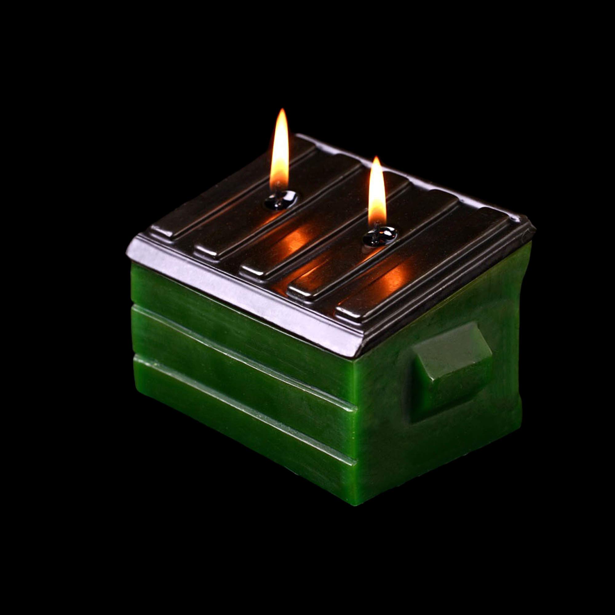 Wick Works | Large Dumpster Fire Candle | Parafin Wax | Unique Funny Gift Novelty Adults Can Enjoy! (Cedar)