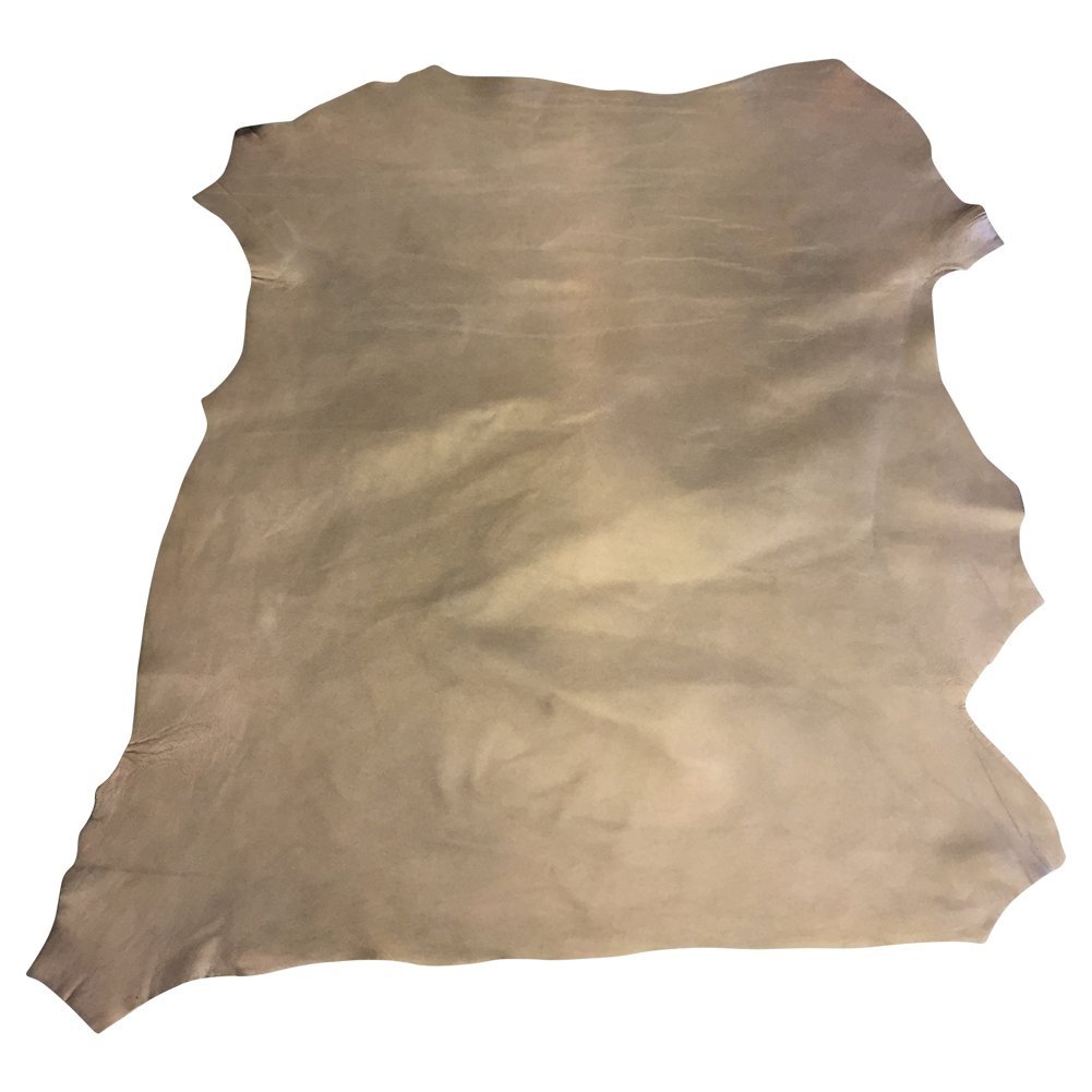 Genuine Craft Leather Hide – Top Quality Lambskin - Gold Brown Color - 5 sq ft - 2 oz. avg Thickness - Pearlescent Finish – Full Skins – Soft Thin Upholstery Fabric – Home Décor Material