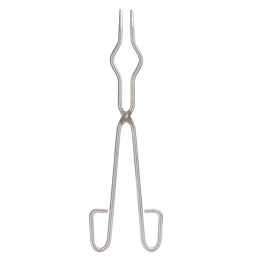 STAINLESS STEEL CRUCIBLE TONGS 40CM LABORATORY SUPPLIES BEAKER HOLDING CLAMP HEAVY DUTY ERGONOMIC DESIGN