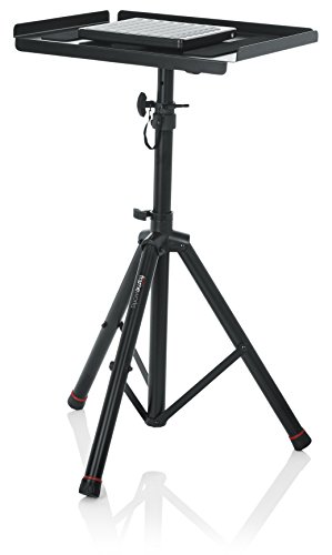 Gator Frameworks Heavy Duty Deluxe Adjustable Multi-Media Gear Stand Featuring 100x100 Vesa Mounting Brackets | Ideal for Laptops and more; Min/Max Height - 36"/48" (GFW-UTL-MEDIATRAY2)