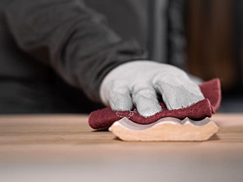 Mirka 18-118-447 25 pieces 4 1/2-Inch by 9-Inch Very Fine Scuff Pads 360 grit, red, black, grey, beige