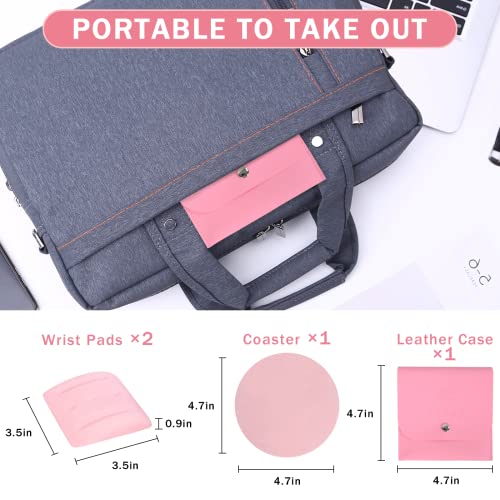 VAGAU Wrist Rests for Laptop, Laptop Wrist Support for Keyboard and Mouse, Ergonomic Memory Foam Wrist Pads for Laptop, Office, Computer, Comfortable Typing Wrist Pain & Carpal Tunnel Relief(Pink)