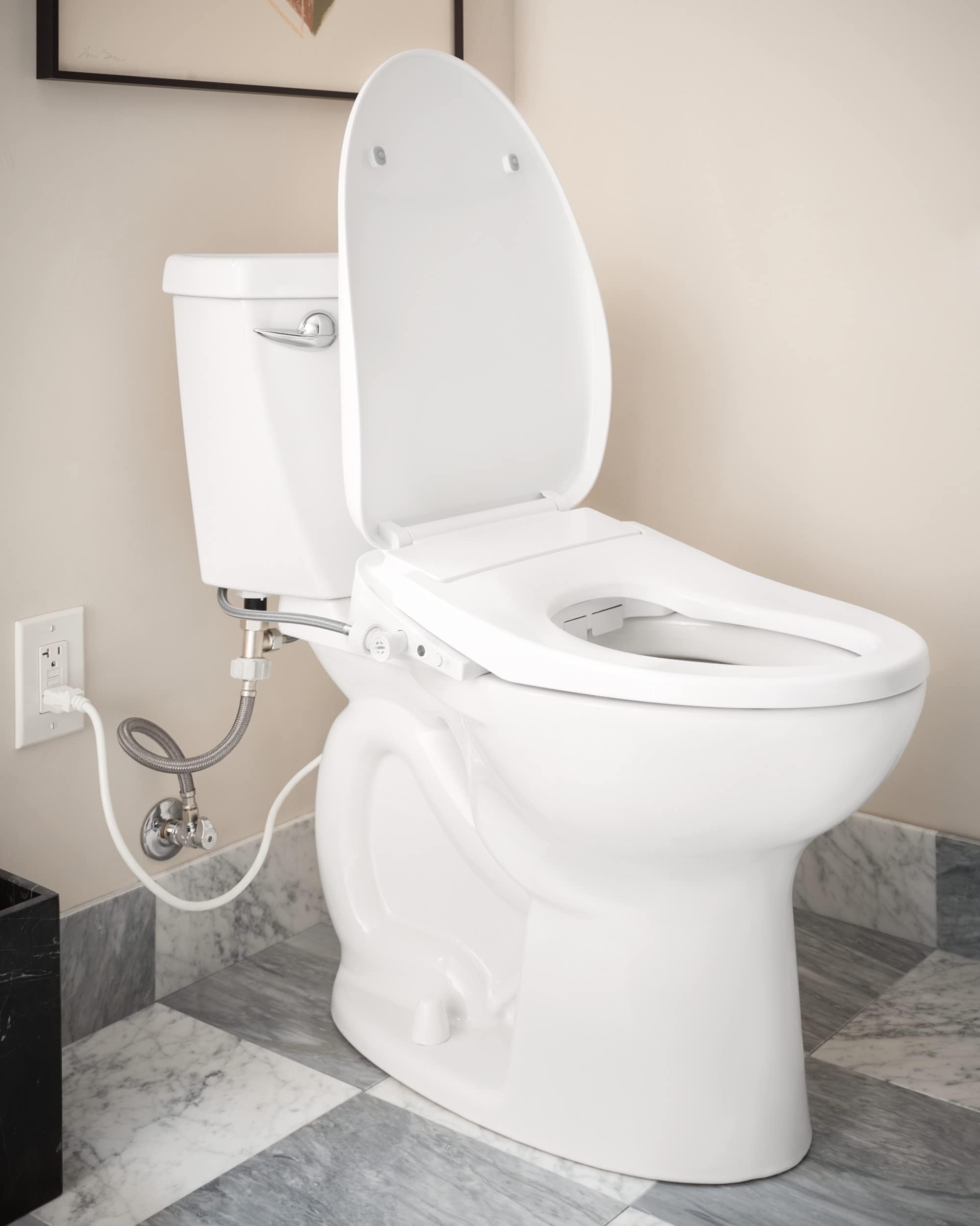 Moen EB500-E 2-Series Standard Non-Electronic Bidet Toilet Elongated Seats, White