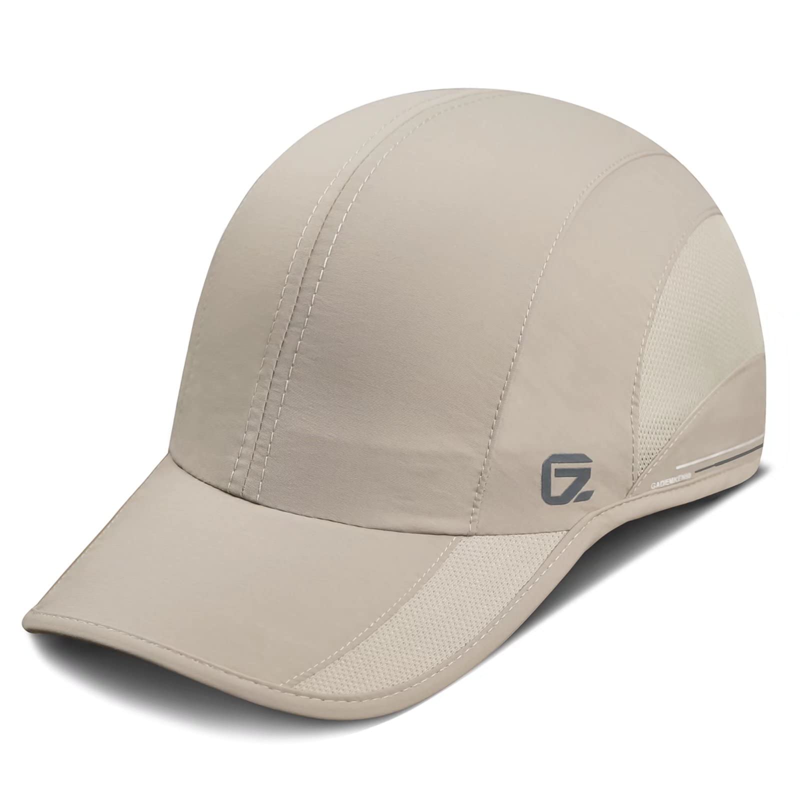 GADIEMKENSD Quick Dry Sports Hat Lightweight Breathable Soft Outdoor Run Cap Baseball Cap (Classic Upgrade, Khaki)