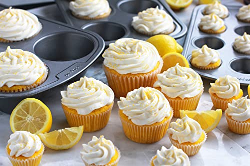 Good Cook 04033 Non-Stick Texas Muffin Pan, Steel, 3-1/2 in Dia x 16-1/2 in L x 10 in W x 8.7 in H