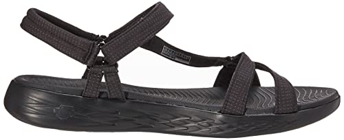 Skechers womens On-the-go 600 - Brilliancy Sport Sandal, Black, 10 US