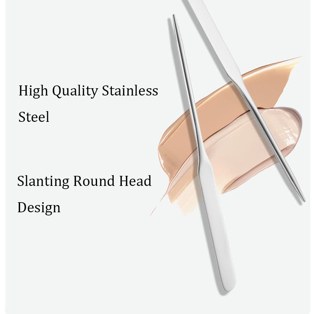 Picasso Spatula Makeup Korean, Stainless Steel Makeup Spatula and Palette Set, Professional Makeup Tool, Korean Picasso Makeup Spatula(Spatula+Palette+Leather Cover)