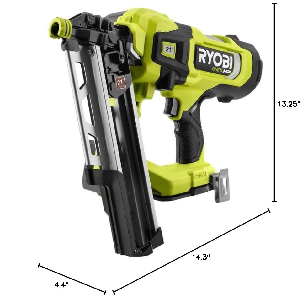 RYOBI 18V ONE+ HP Brushless AirStrike 21 Degree Framing Nailer - Bare Tool - PBL345B