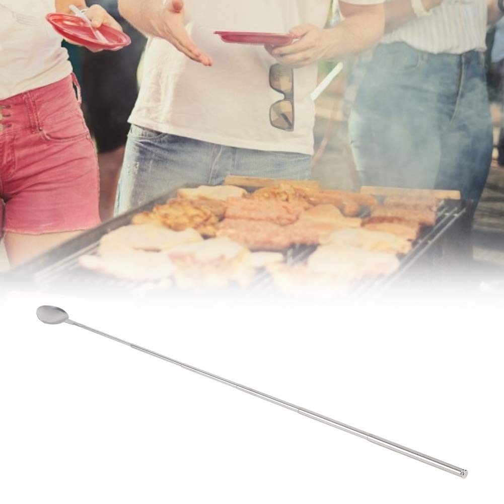Spoon Spoon Stainless 24 Inches Stainless Steel Mixing Spoon Long Telescopic Stirring Spoon Stretchable Cocktail Shaker Spoon for Barbecue Tableware Supplies