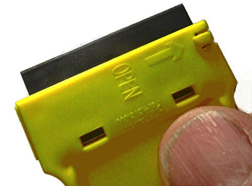 MINISCRAPER® 2 Mini Razor Blade Scrapers with 5 Metal Blade Pack USA Made