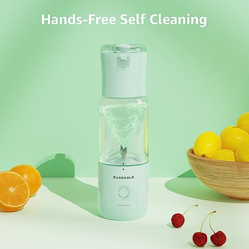 Personal Blender, Portable Blender for Shakes and Smoothies, Fresh Juice Mini Fast Blender with 6 Blades, Rechargable Single Blender BPA Free for Kitchen, Sport, Travel (Green)