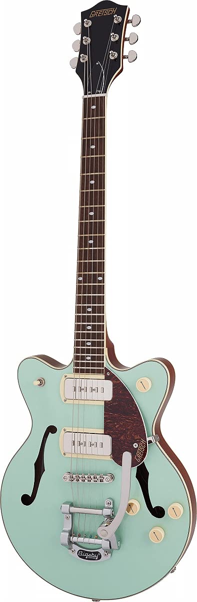 Gretsch G2655T-P90 Streamliner Center Block Jr. Double-Cut P90 Two-Tone Mint Metallic and Vintage Mahogany Stain w/Bigsby