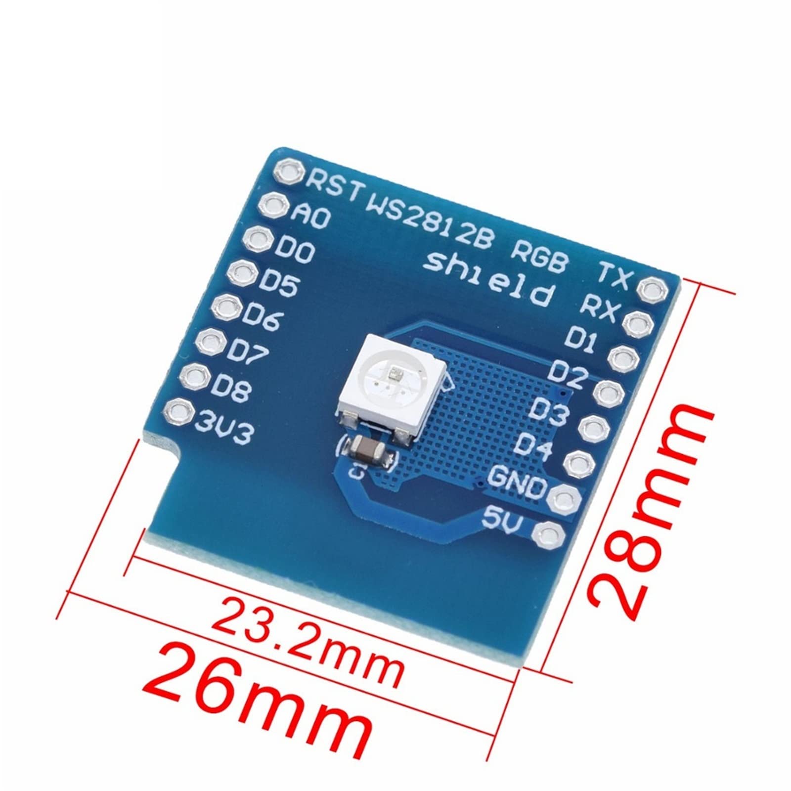 PIKIS 1PCS Esp8266 D1 Module WS2812B RGB Shield D1 ESP8266 Module Board Wiht Pins Esp8266