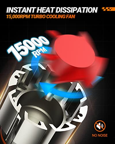 SEALIGHT H4/9003/HB2 LED Headlight Bulbs, 24000LM 100W 800% Brightness LED Headlights Conversion Kit for Hi/Lo Beam 6000K White, 9003 LED Light Cooling Fan, Plug-N-Play, Pack of 2, Headlight Brackets