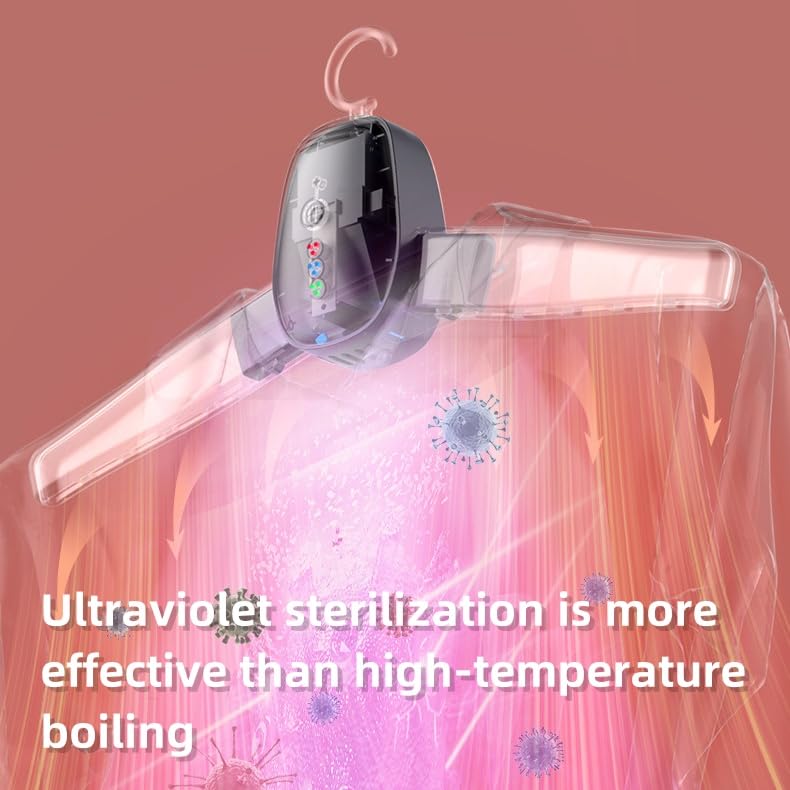 Travel Portable Foldable Electric Clothes Drying Hanger Dryer Rack Machine，Portable Clothes Dryer with Cold/Hot Drying and Timer Dryer