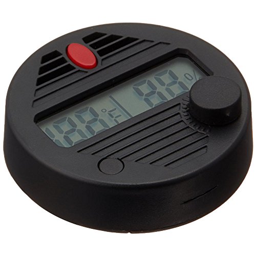 Quality Importers Trading HygroSet II Round Digital Hygrometer for Humidors, 10-Second Refresh Rate, Battery Included, 2% Humidity and 1% Temperature Accuracy for Cigar Humidors