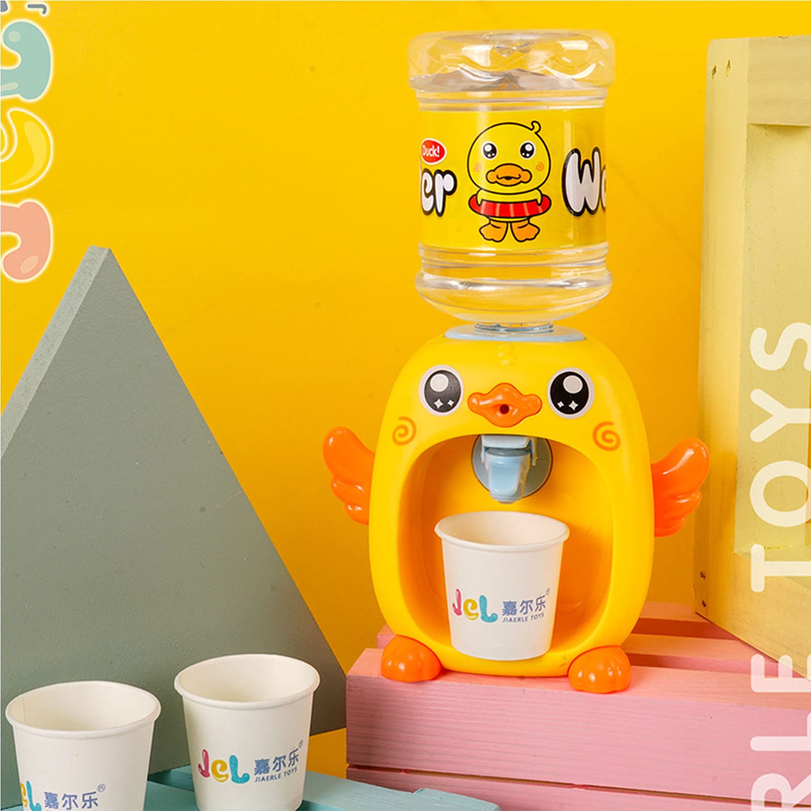 Mini Electric Water Dispenser,Mini Water Dispenser Family Games Kids ,Mini Bottled Cooler Drinking Stand for Office Desk, Room Table, Kitchen Counter