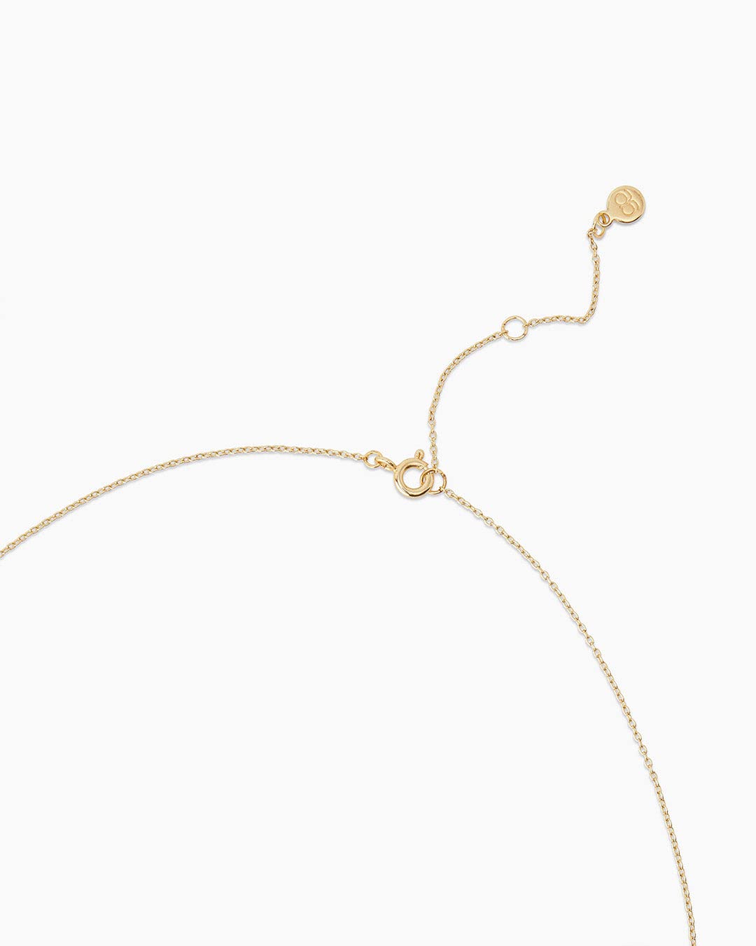 gorjana Women’s Evil Eye Pendant Necklace, Adjustable Link Chain w/White CZ and London Blue Nanogem Talisman, 18K Gold Plated