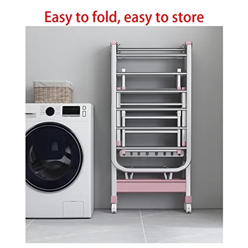 Shenairx Clothes Drying Rack Folding Indoor,Foldable 3-Level Laundry Drying Rack,Free-Standing Drying Rack,with Height-Adjustable Wings,Sock Clips,for Clothes,Sheets,Shoes(180cm)