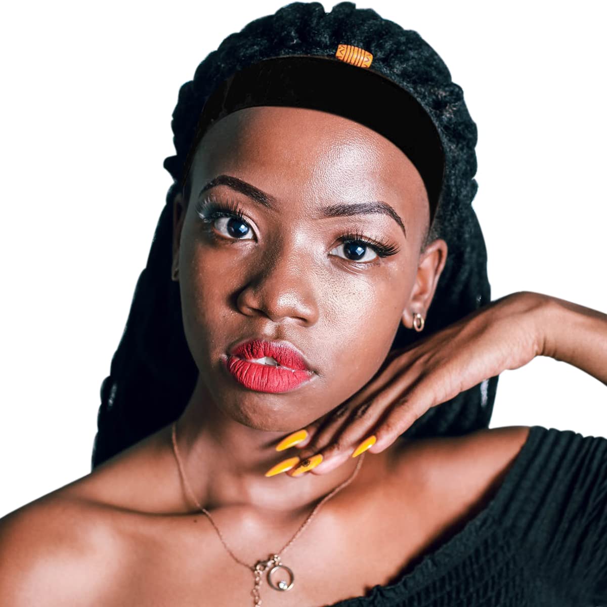 Goiple Adjustable Wig Bands for Lace Frontal and Install - Elastic Bands for Laying Edges and Wig Accessories (Black)