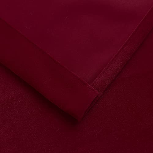 PLEASANT BOULEVARD | 100% Blackout Curtains [2 Panels] Elegant Thermal Insulated Drapes for Bedroom, Living Room, Large Window | Grommet Style (52 x 84in, Red)