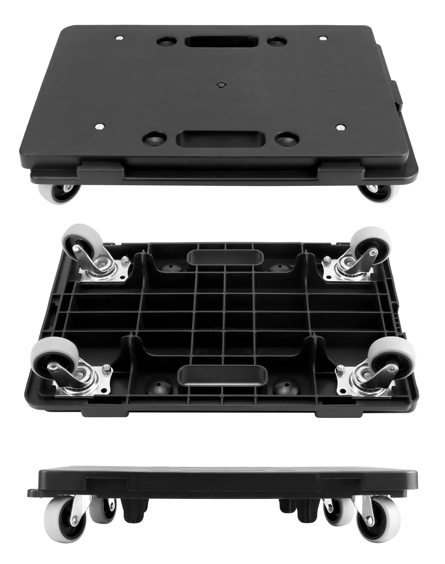 QWORK Furniture Moving Dolly with Wheels, 2 Pack Moving Rollers Leg Dollies, Portable Furniture Movers, 440 Lbs Capacity Small Flat Dolly