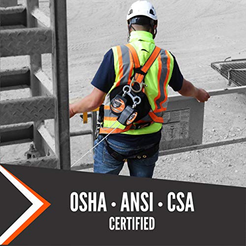 Malta Dynamics Warthog Safety Harness Fall Protection with Tongue Buckle Legs, Full Body Harness for Construction - OSHA/ANSI Compliant, (3XL)