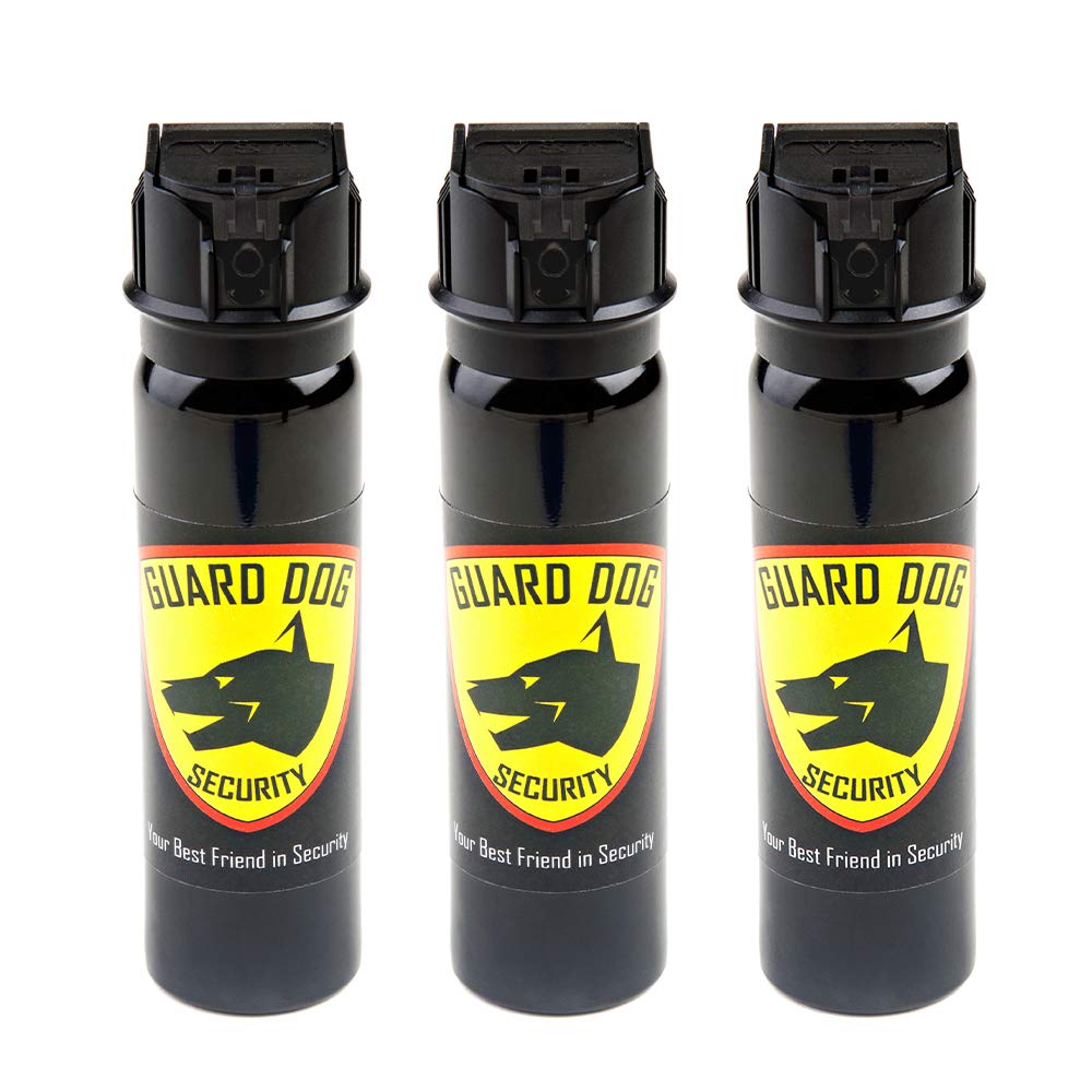 Guard Dog Security Fogger 4 oz Pepper Spray for self defense - Police Strength with Flip Top Design – Up to 25 Bursts – 3 PACK